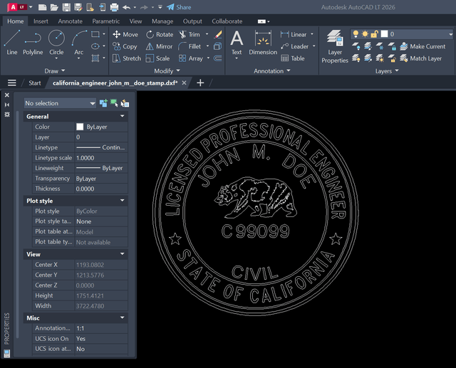 Colorado PE & Architect Digital Stamp Generator