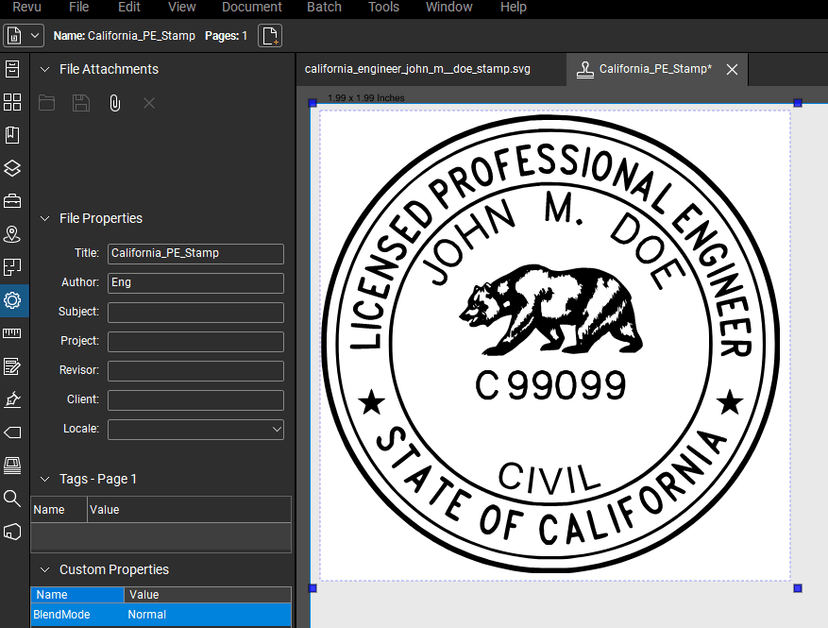 Ontario PEng Digital Stamp Generator